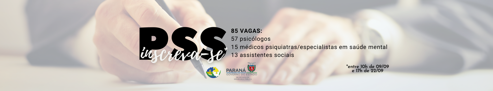 Inscreva-se no PSS do Programa de Saúde Mental da SESP | Secretaria da ...